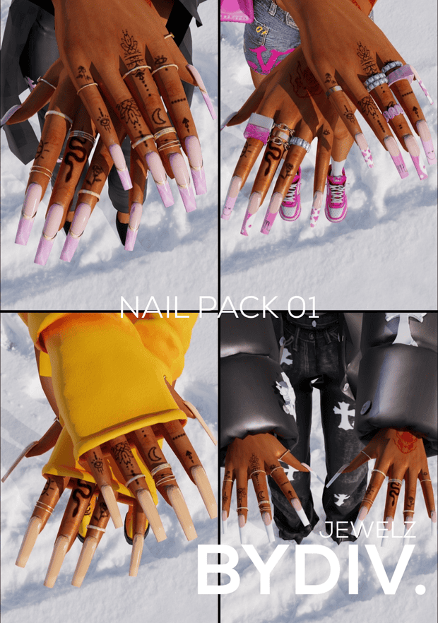 37+ Best Sims 4 CC Nails: French, Stiletto, Ombre, Almond, Square and More