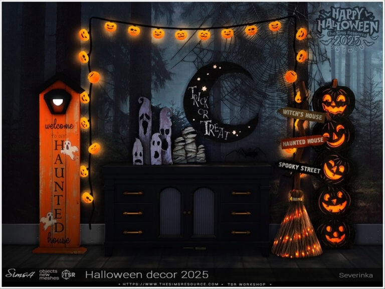 Best Sims 4 Halloween Decorations CC for Spooky Builds
