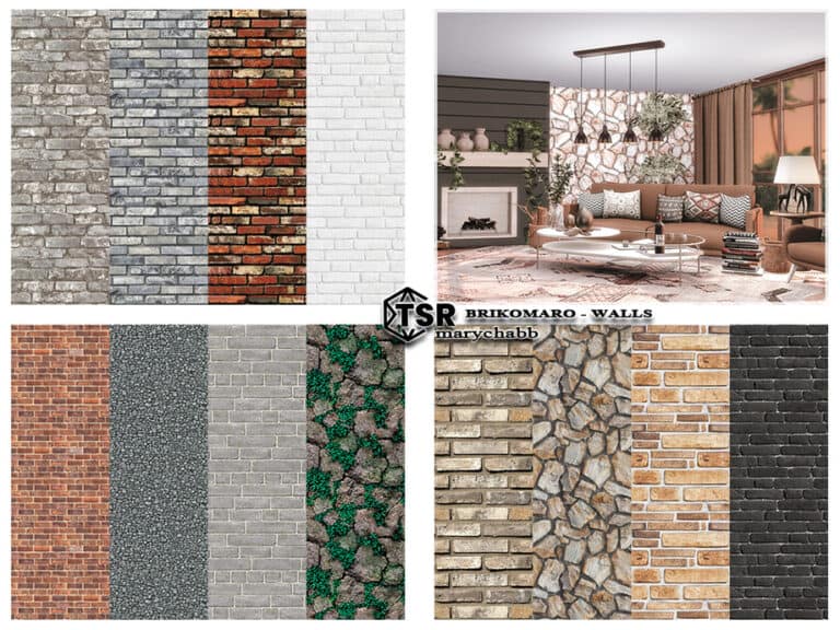 Best Sims 4 Brick Wall CC for Realistic Interiors and Exteriors