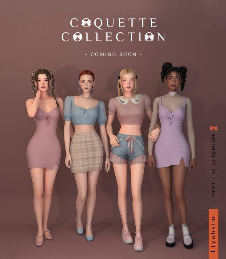 Best Sims 4 Coquette CC for Soft Girl CAS & Bedroom Builds