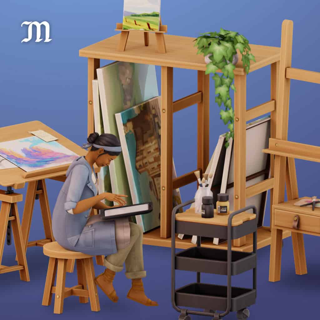 Best Sims 4 Art Studio CC For Artists and Painters