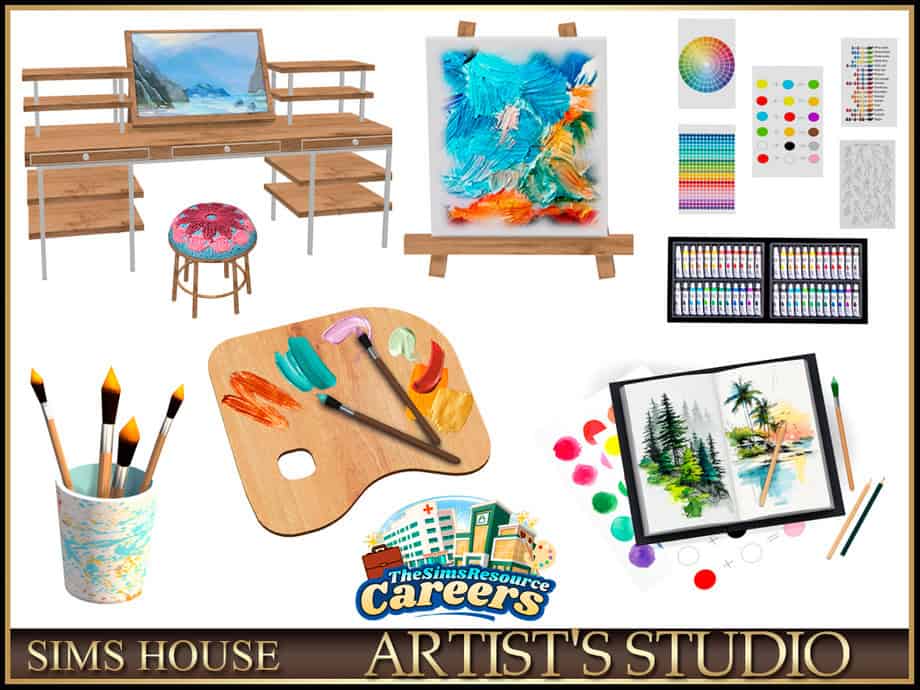 Best Sims 4 Art Studio CC For Artists and Painters